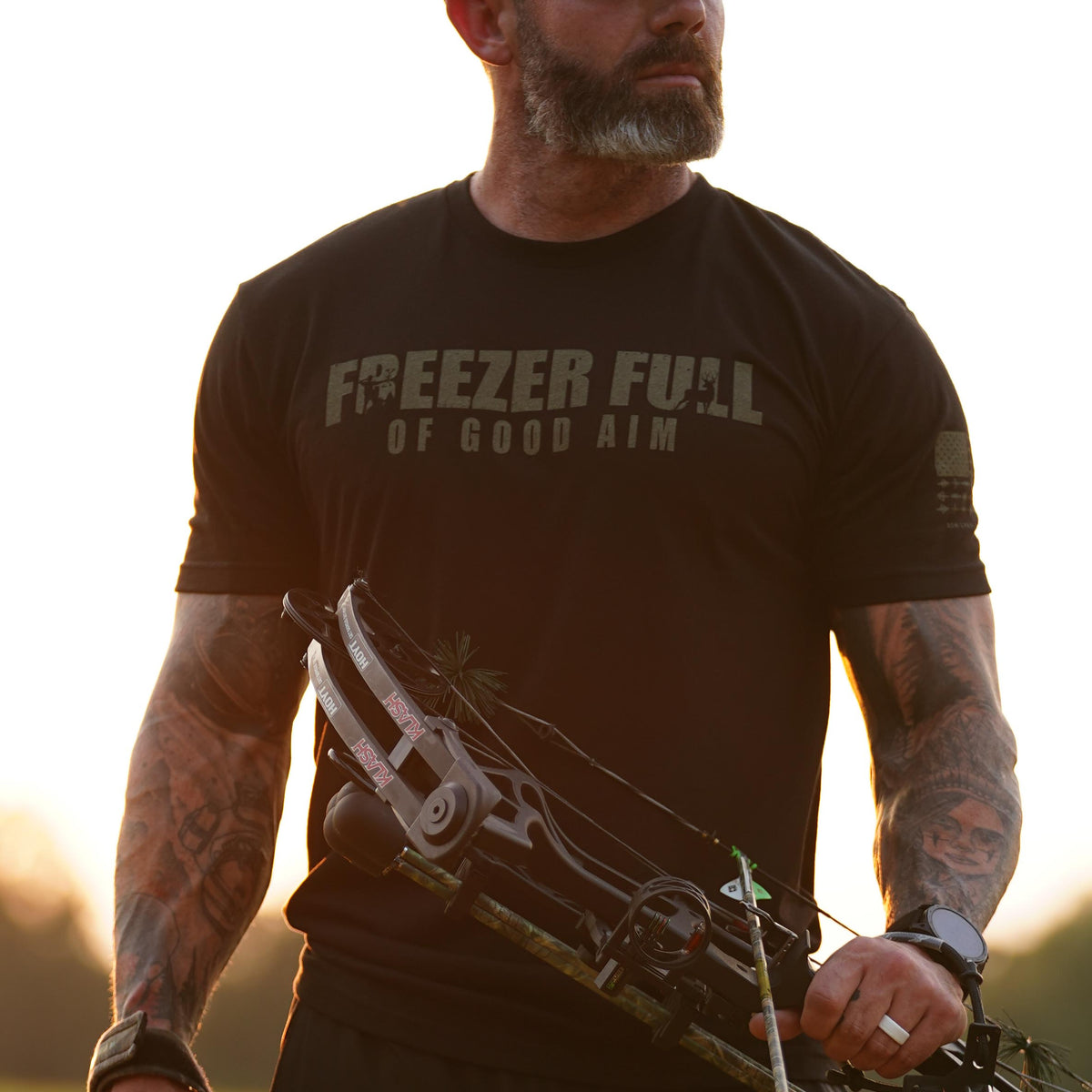 "Freezer Full Of Good Aim" Tee - Bow Hunting Tshirt – Bow Crew Apparel ...