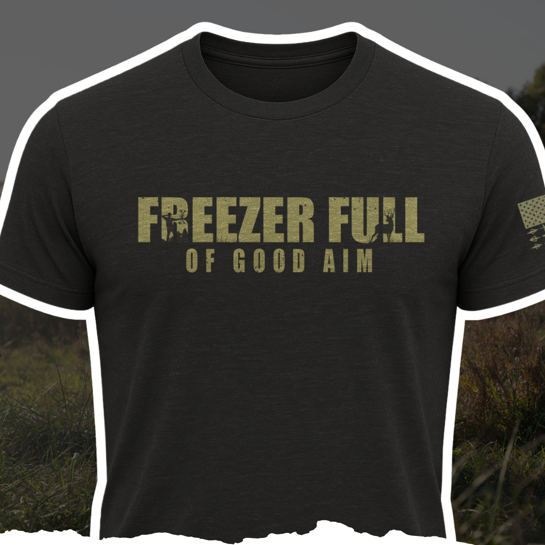 "Freezer Full Of Good Aim" Tee - Bow Hunting Tshirt – Bow Crew Apparel ...