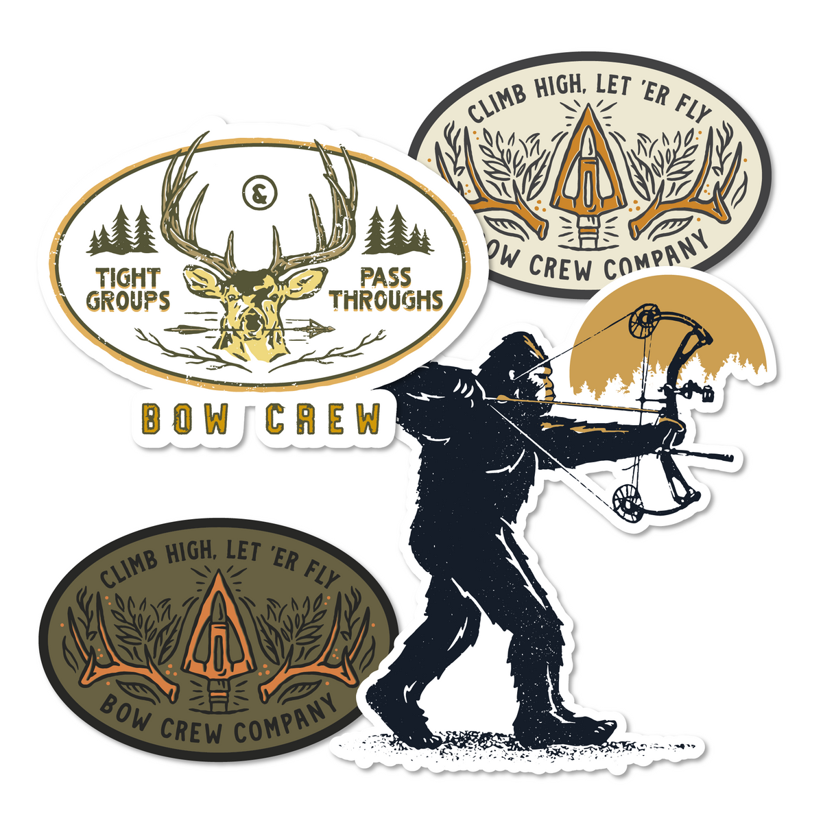 Sticker Pack 2 - Bow Crew Apparel - Bow Hunting Stickers – Bow Crew ...